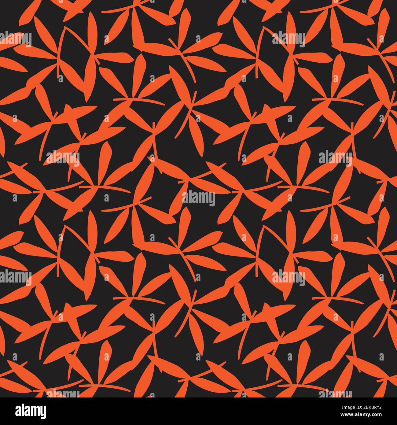 Orange Floral botanical seamless pattern background suitable for ...