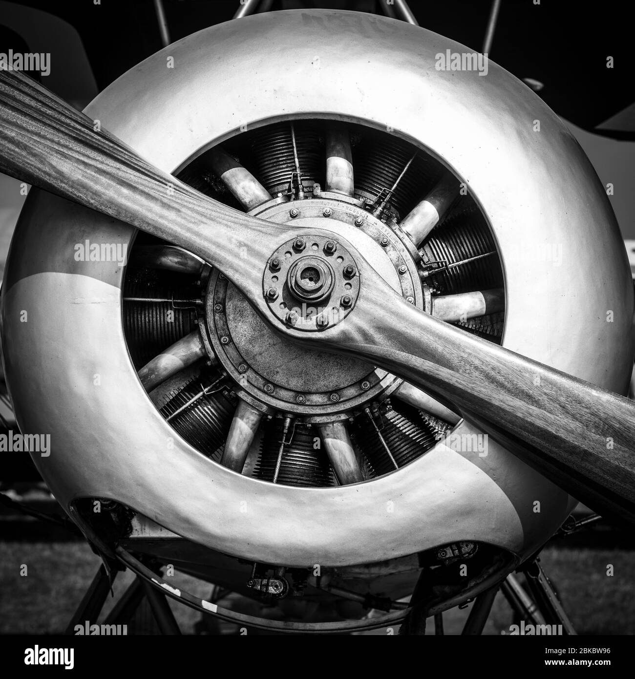 Engine of an old war plane Stock Photo - Alamy