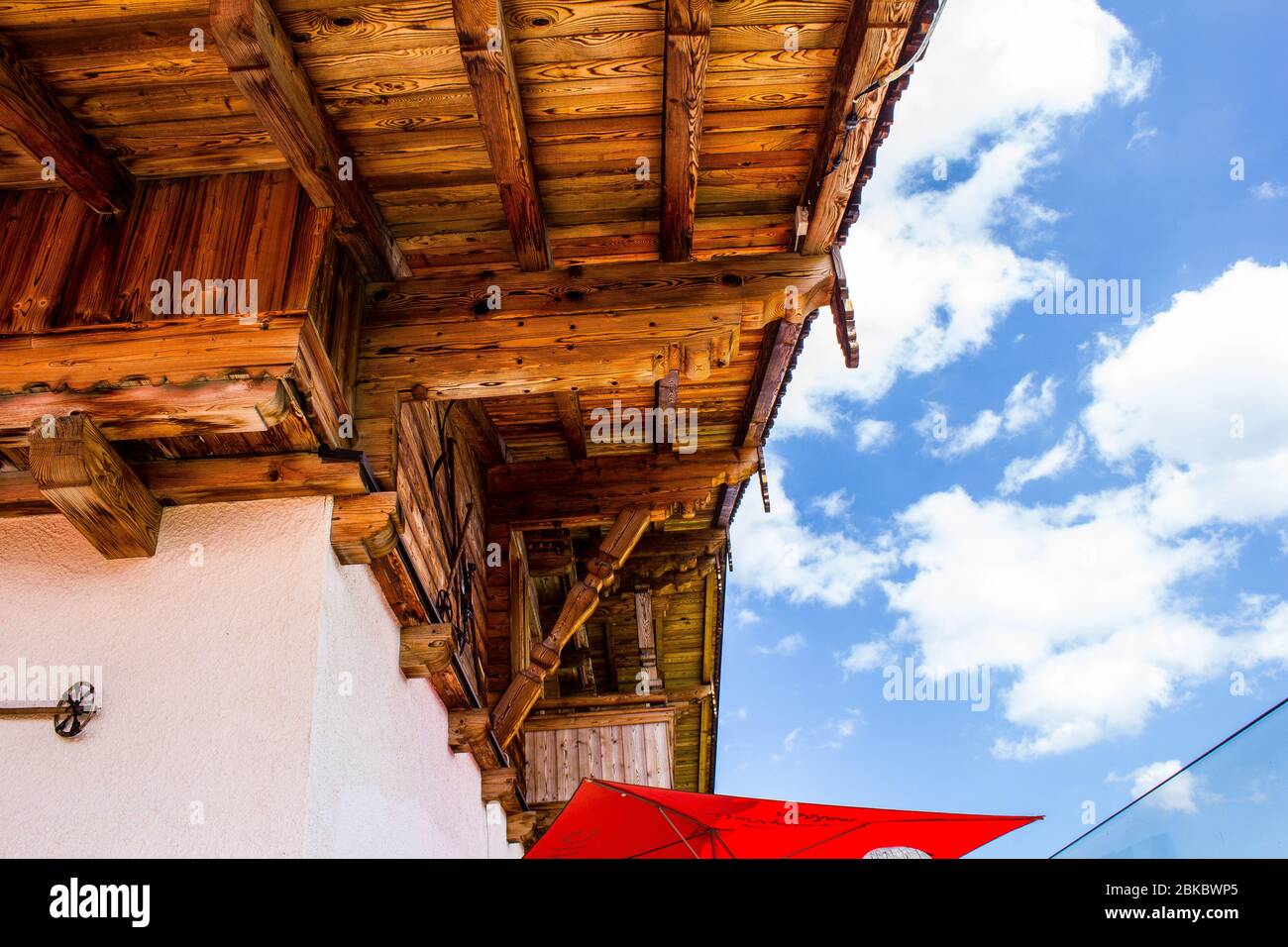 Tux, Austria - August 11, 2019: Roof Detail of Berggasthaus Eggalm, Tux ...