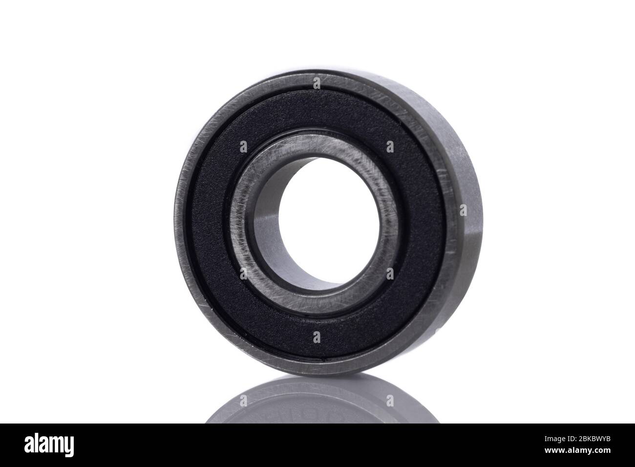 Shielded internal ball bearing isolated on white Stock Photo - Alamy