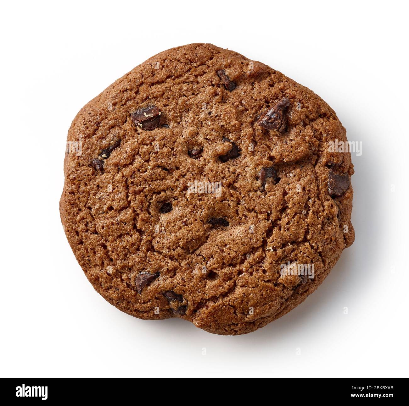 chocolate cookie isolated on white background, top view Stock Photo - Alamy