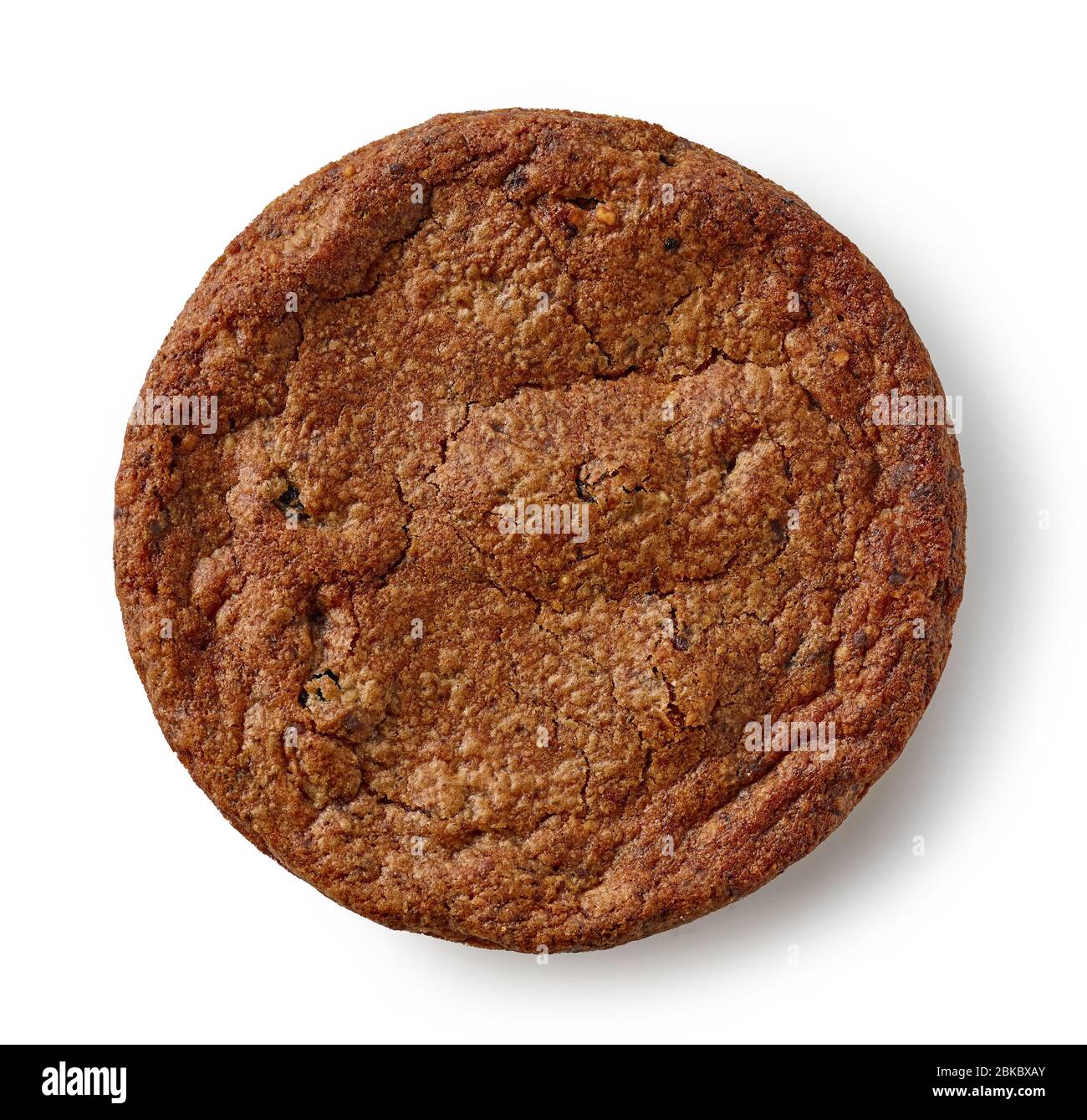 chocolate cookie isolated on white background, top view Stock Photo - Alamy