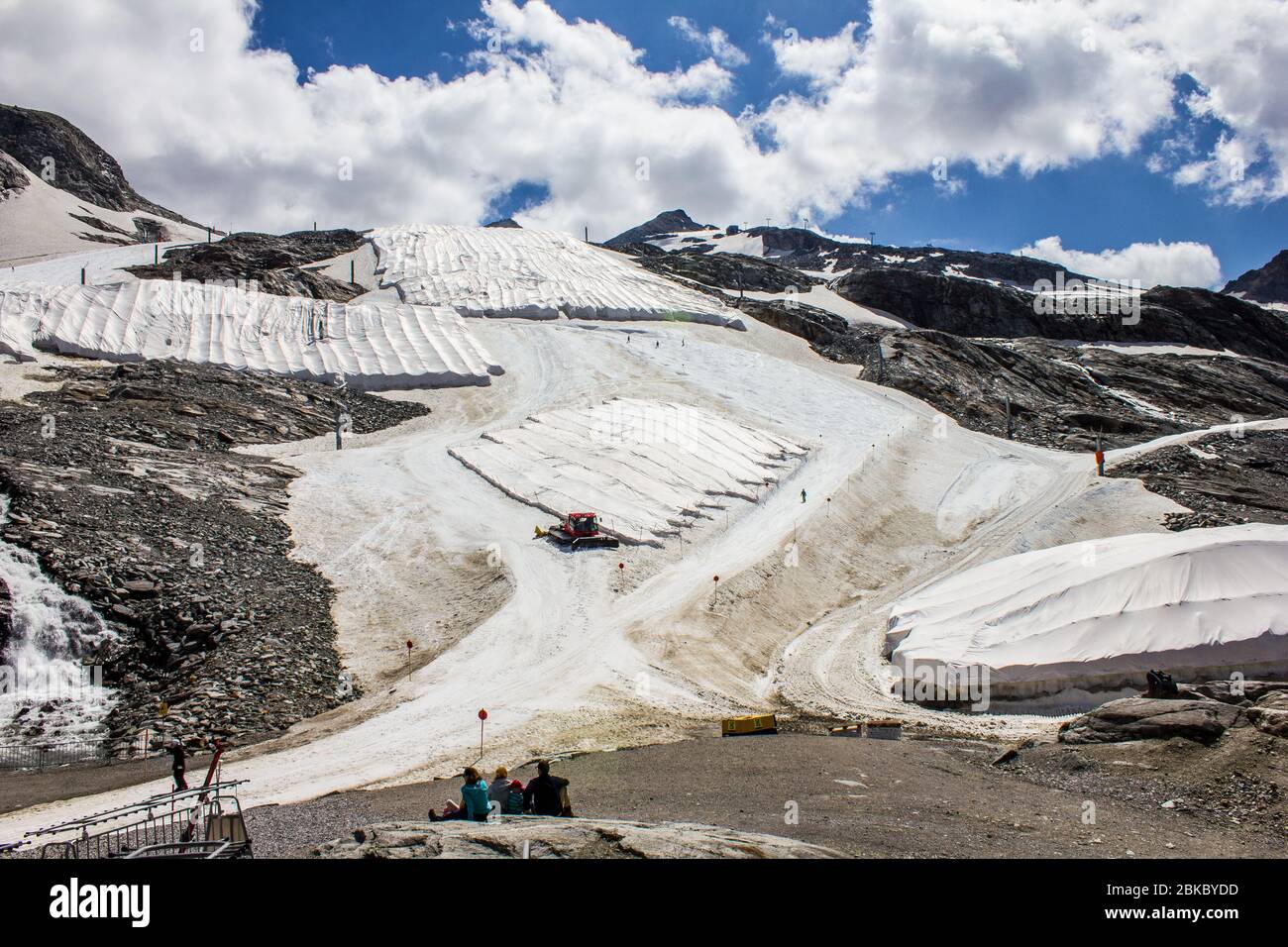 Hintertux, Austria - August 9, 2019: View of Hintertux Glacier in ...