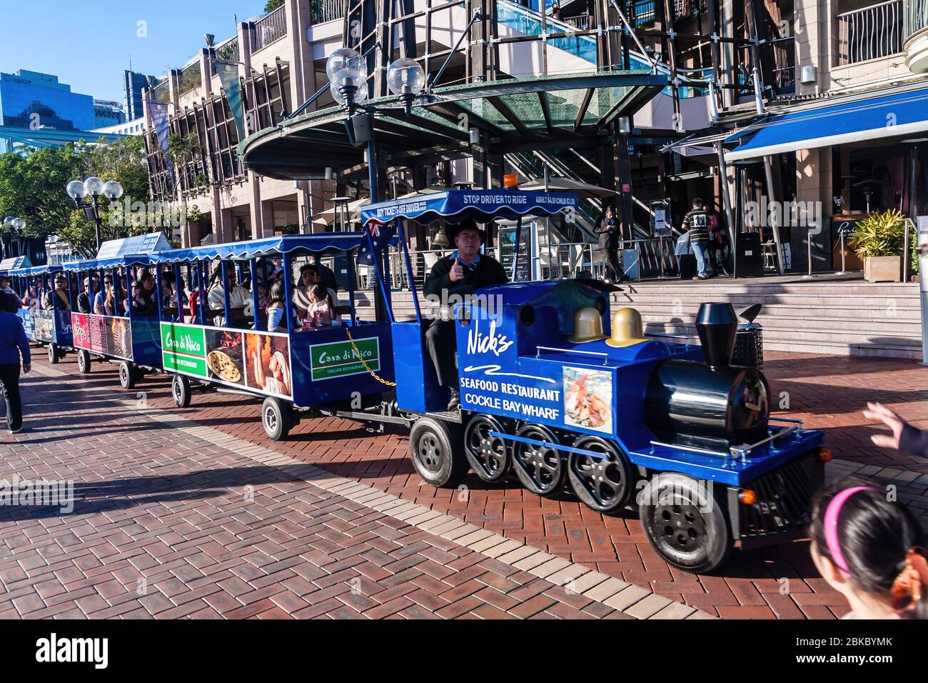 Sydney, Australia - July 3, 2011: Toy train, a popular tourist ...