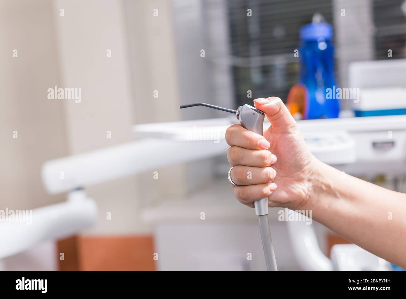 Dentistry, dental health and medicine concept - Close-up of dentist's ...