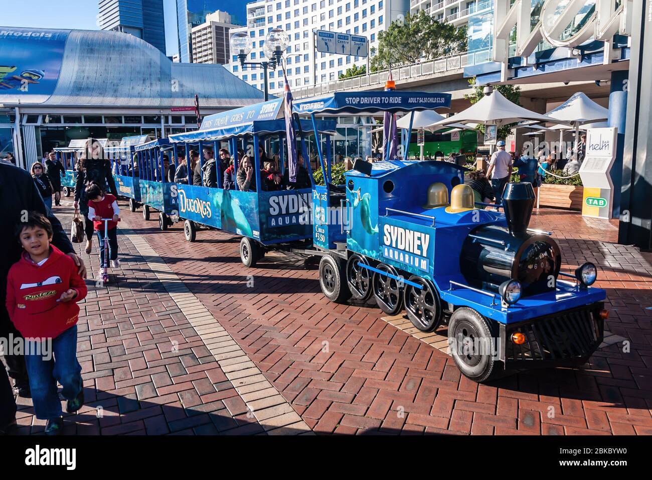 Sydney, Australia - July 3, 2011: Toy train, a popular tourist ...