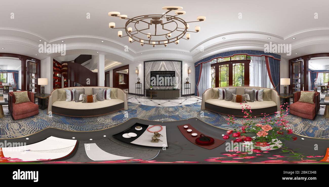 360 degrees panoramic flat interior hi-res stock photography and images ...