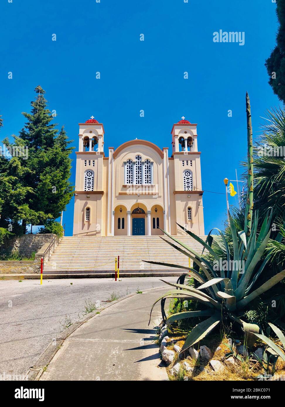 View of Greek Orthodox Church in Rhodes island, Greece Stock Photo - Alamy