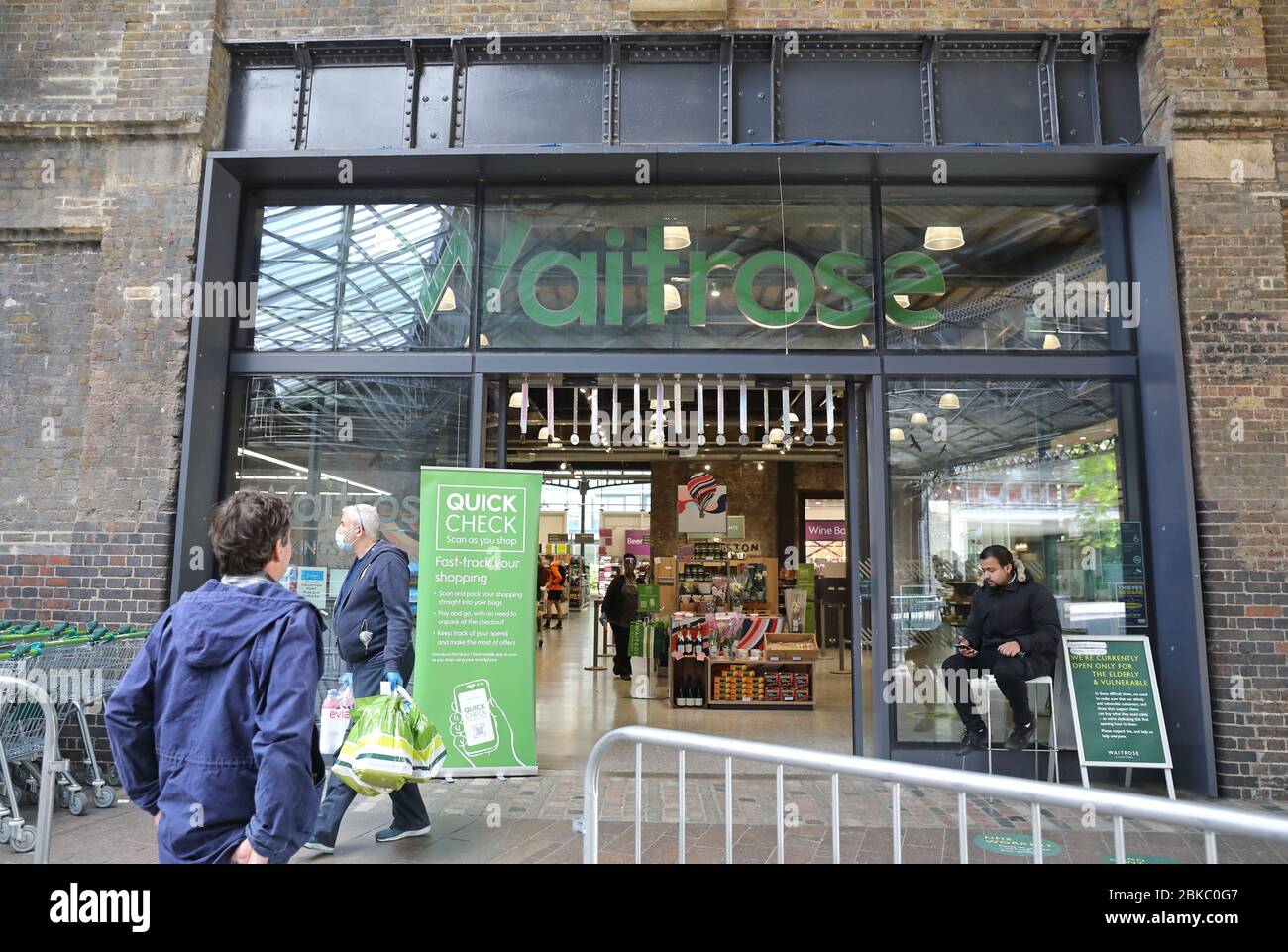 Encouraging customers to use Quick Check app for fast-track shopping at ...