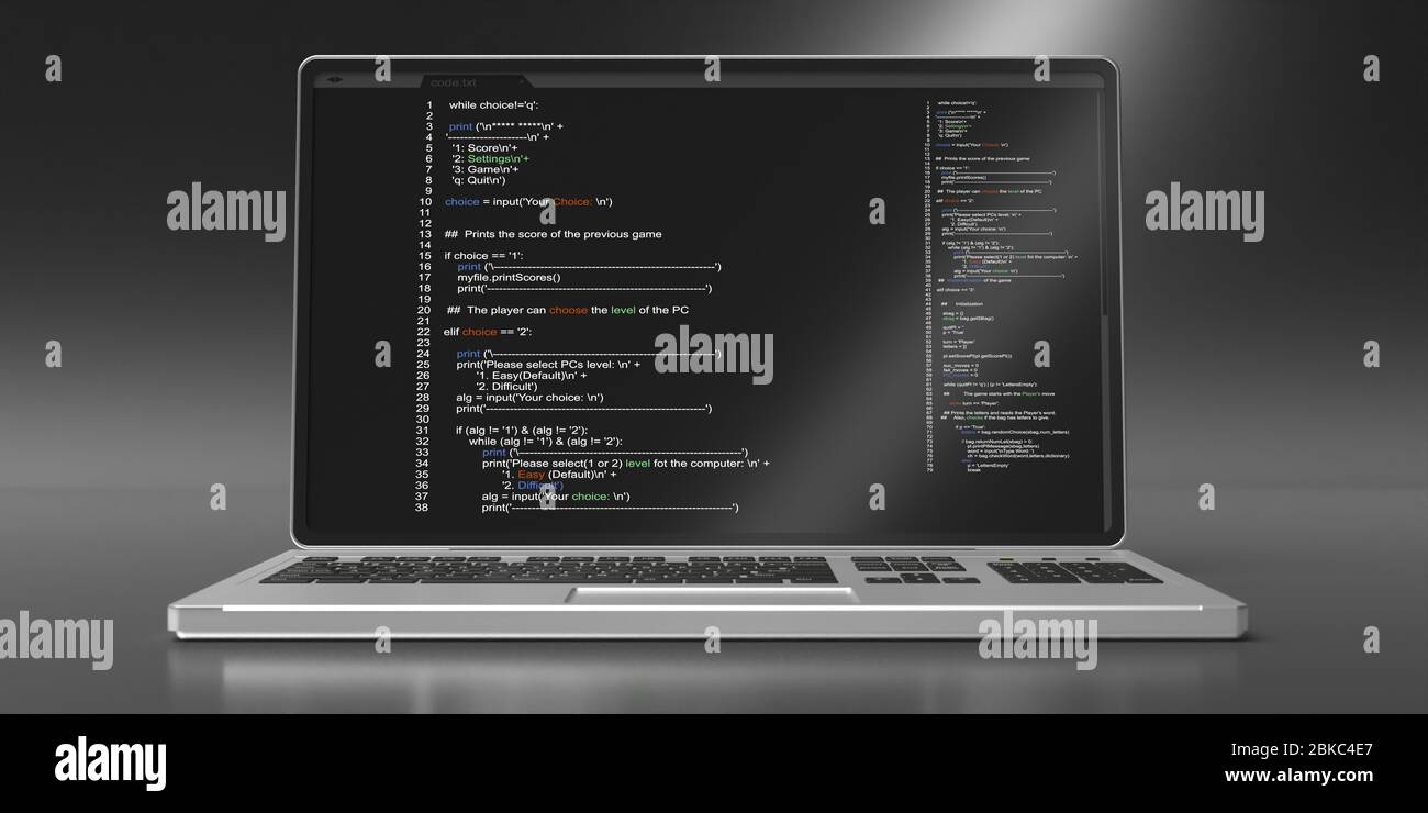 Programming Code Software Developing Coding Technologies Concept Code On A Computer Laptop