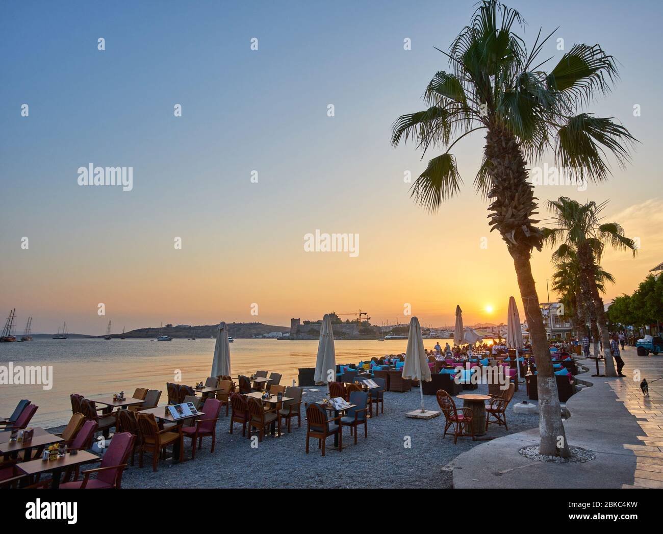beach restaurant in the evening, Bodrum, Turkey Stock Photo - Alamy