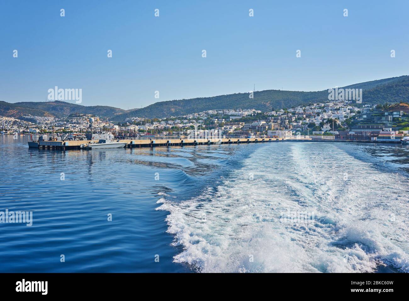 Turkish coast guard ship, docked at the port of Bodrum, Turkey on May 2 ...