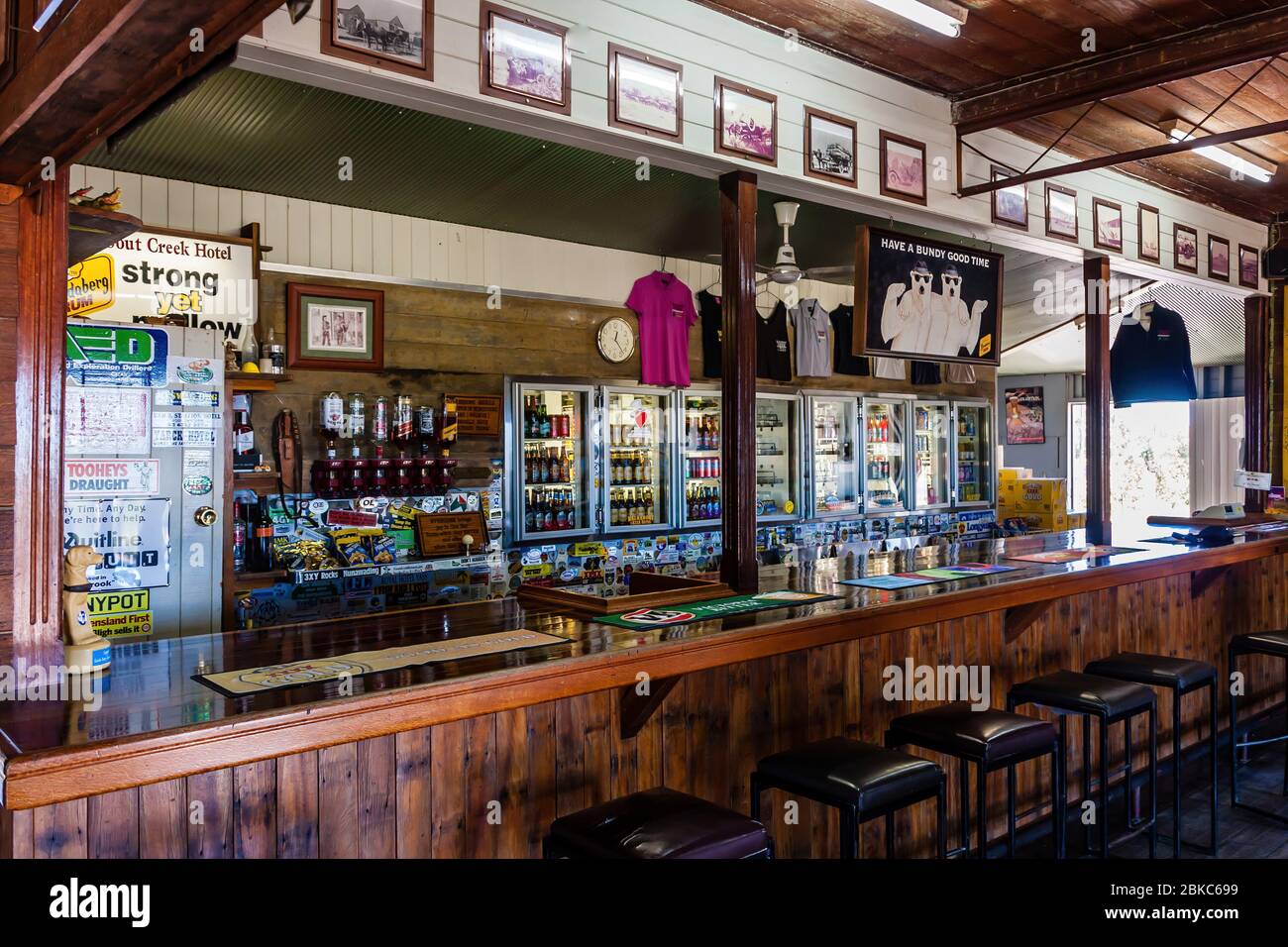 Queensland, Australia - July 23, 2011: The interior of the bar in the ...