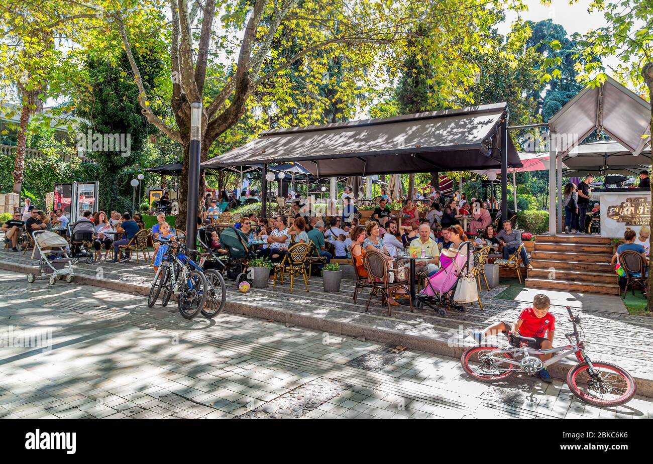 One of the most popular pedestrian city street with trees in Tirana ...