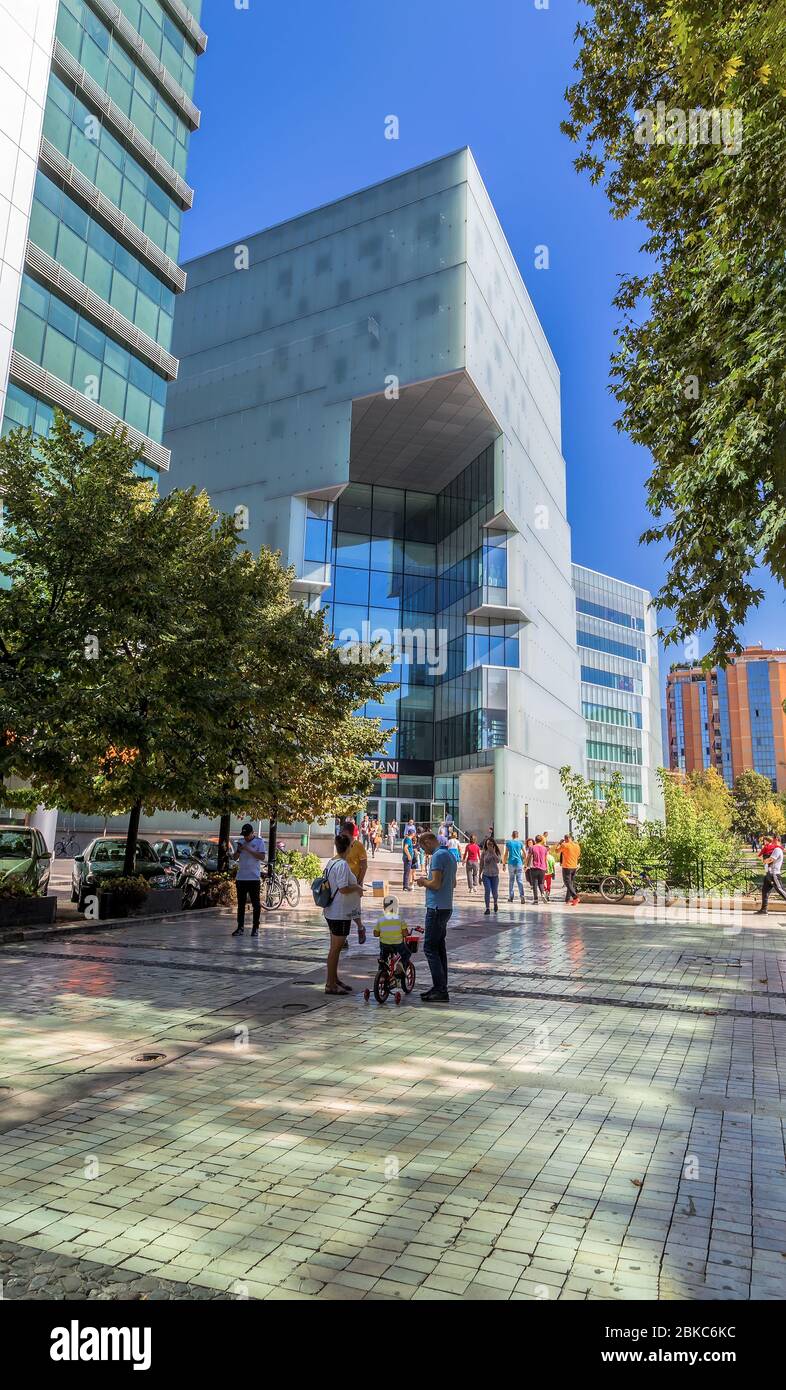 Building of Toptani Shopping Mall Center in center of Tirana, Albania ...