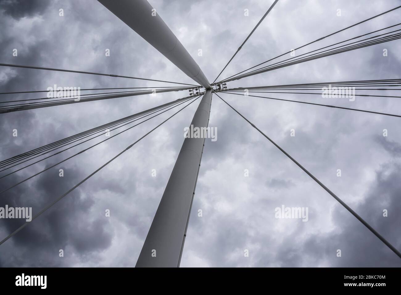 cables of a cable suspension bridge Stock Photo - Alamy