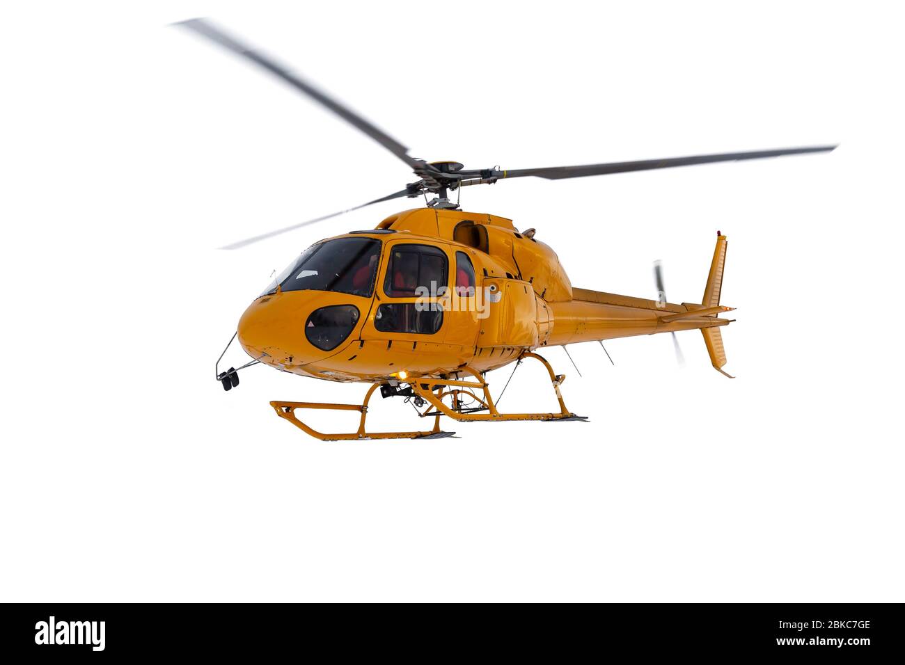 Yellow Search and Rescue Helicopter flying Stock Photo - Alamy