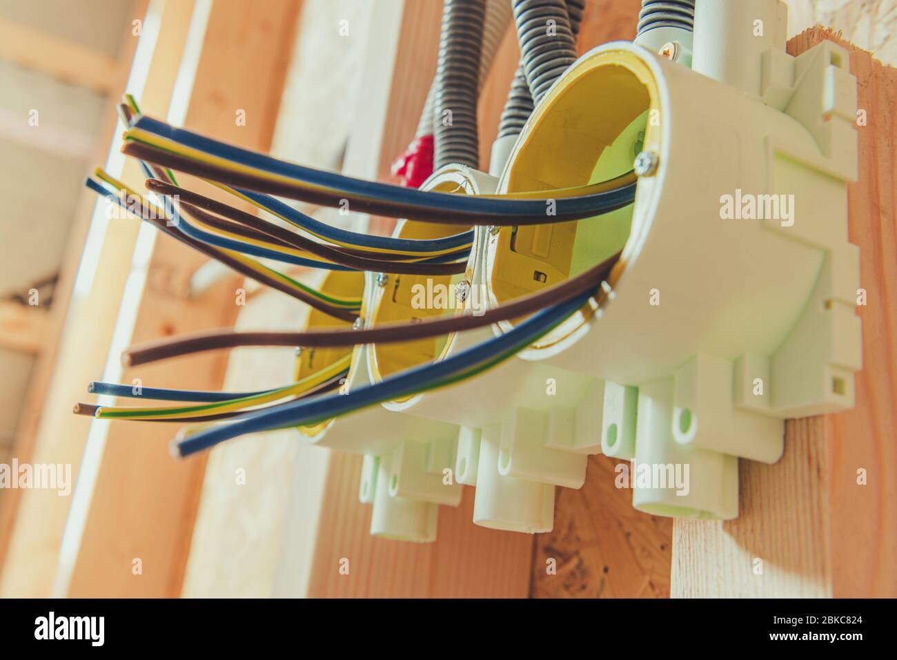 Three Electric Outlets Installation Inside Newly Developed House ...