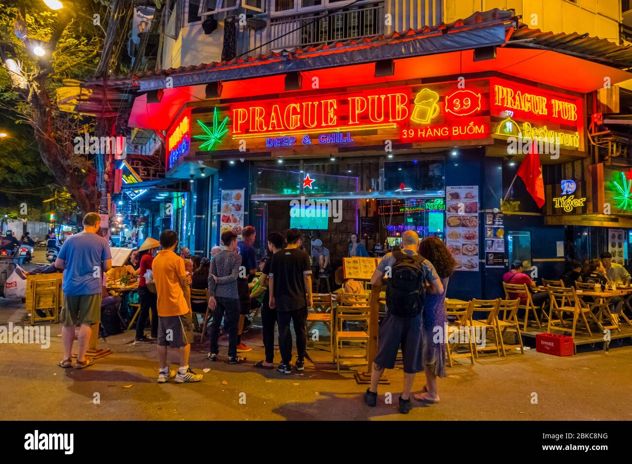 Prague Pub, corner of Ta Hieng and Hang Buom streets, old quarter ...