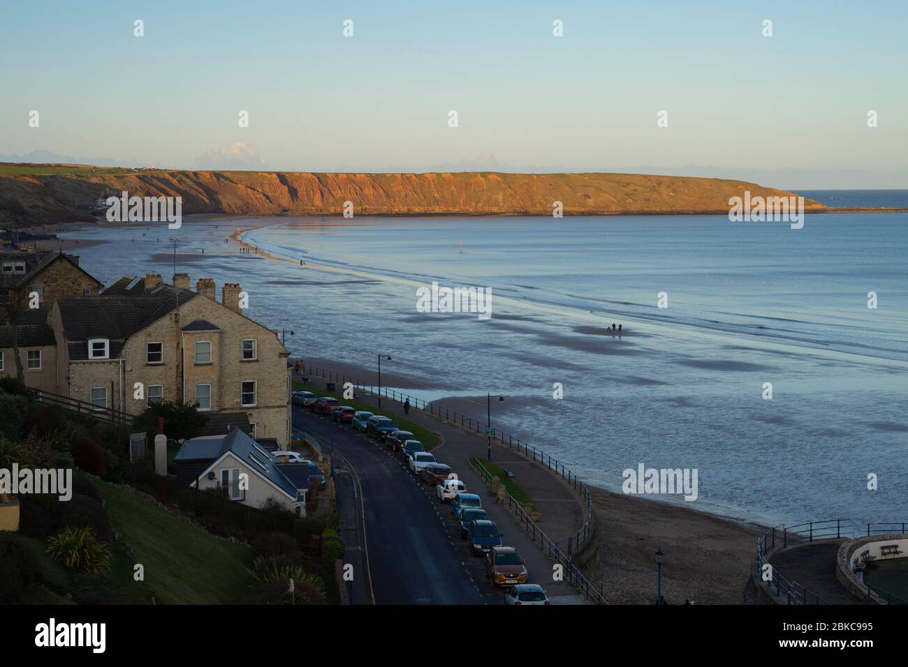 Winter Afternoon Filey Bay - Yorkshire Coast, England, UK Stock Photo ...