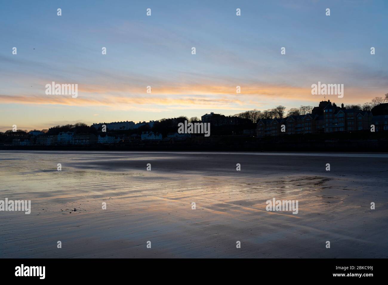 Sunset at Filey Beach - Filey, Yorkshire, UK Stock Photo - Alamy