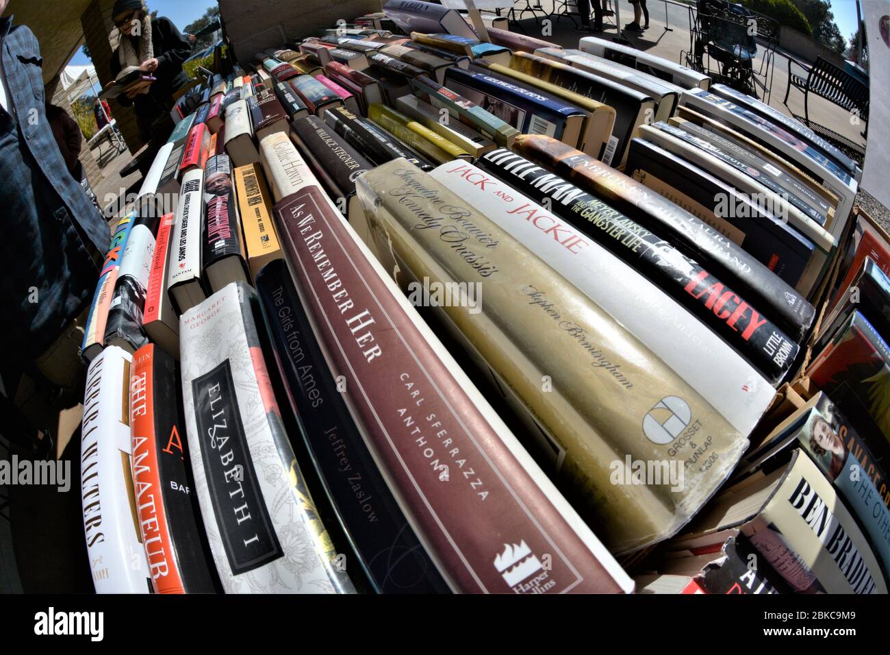 Books for sale at library of over stocked volumes Stock Photo - Alamy