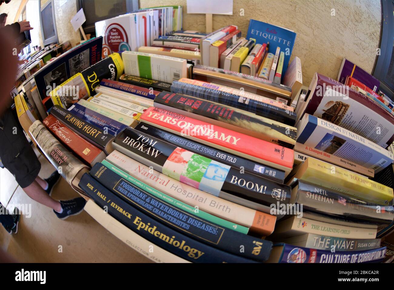 Books for sale at library of over stocked volumes Stock Photo - Alamy