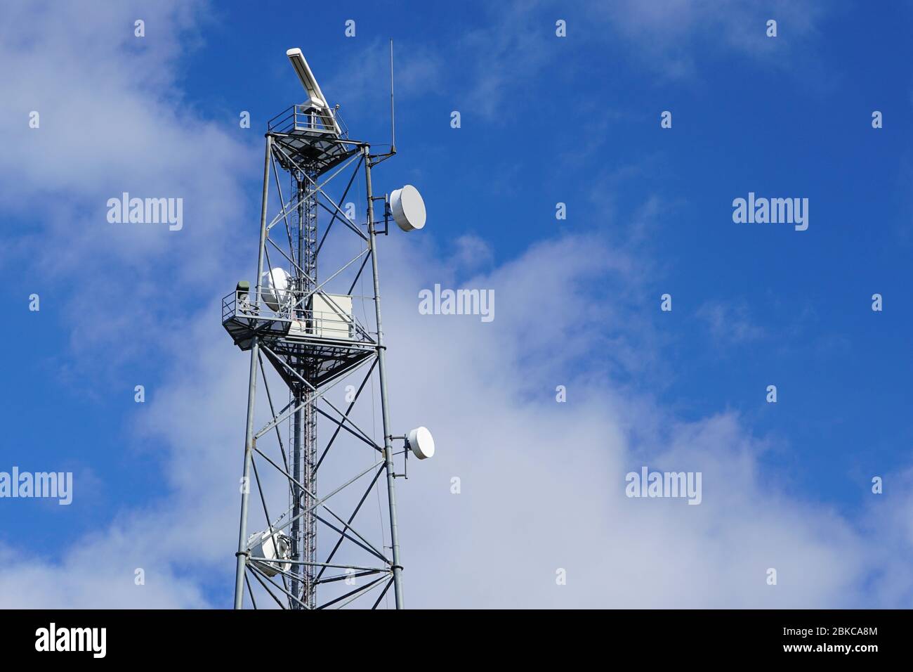 a high navigation and communication tower by the sea Stock Photo - Alamy