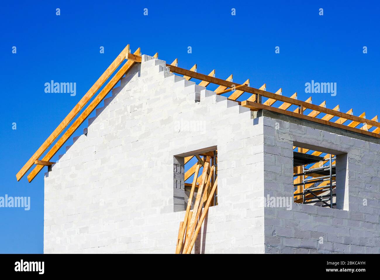 new two storey residential house under construction Stock Photo - Alamy