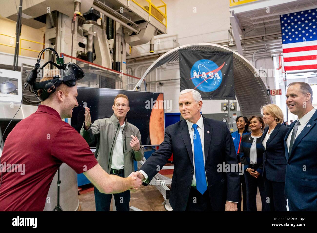 Vice President Mike Pence tours the Structures Lab at NASA Langley ...