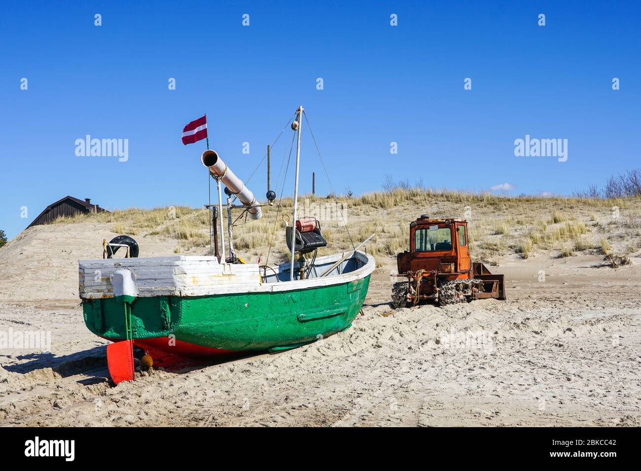 Bulldozer and boat hi-res stock photography and images - Alamy