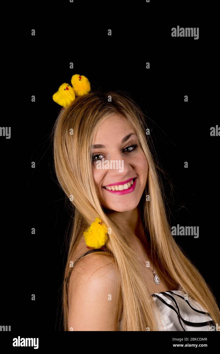 girl and chik Stock Photo - Alamy