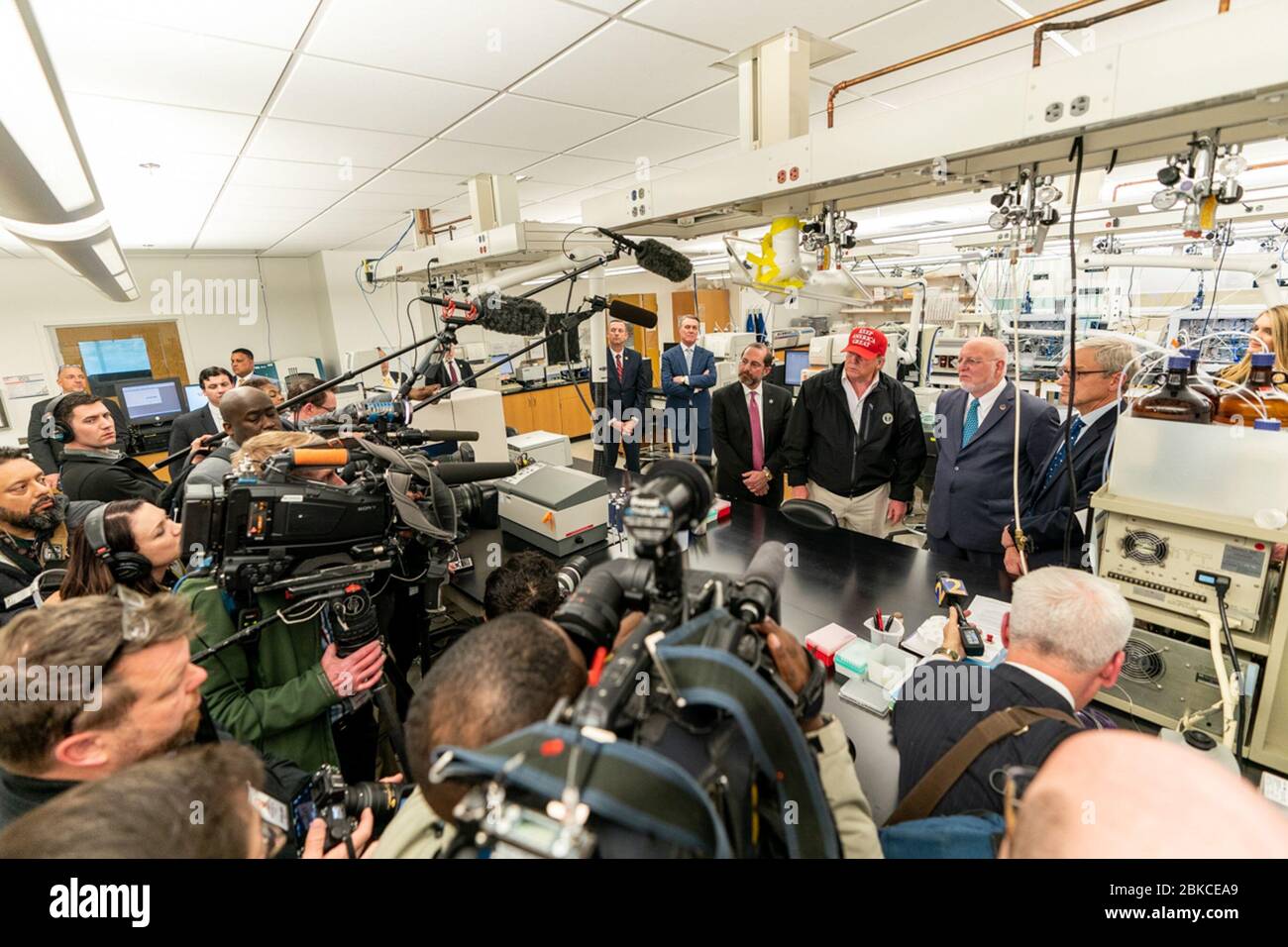 President Donald J. Trump visits the Centers for Disease Control and ...
