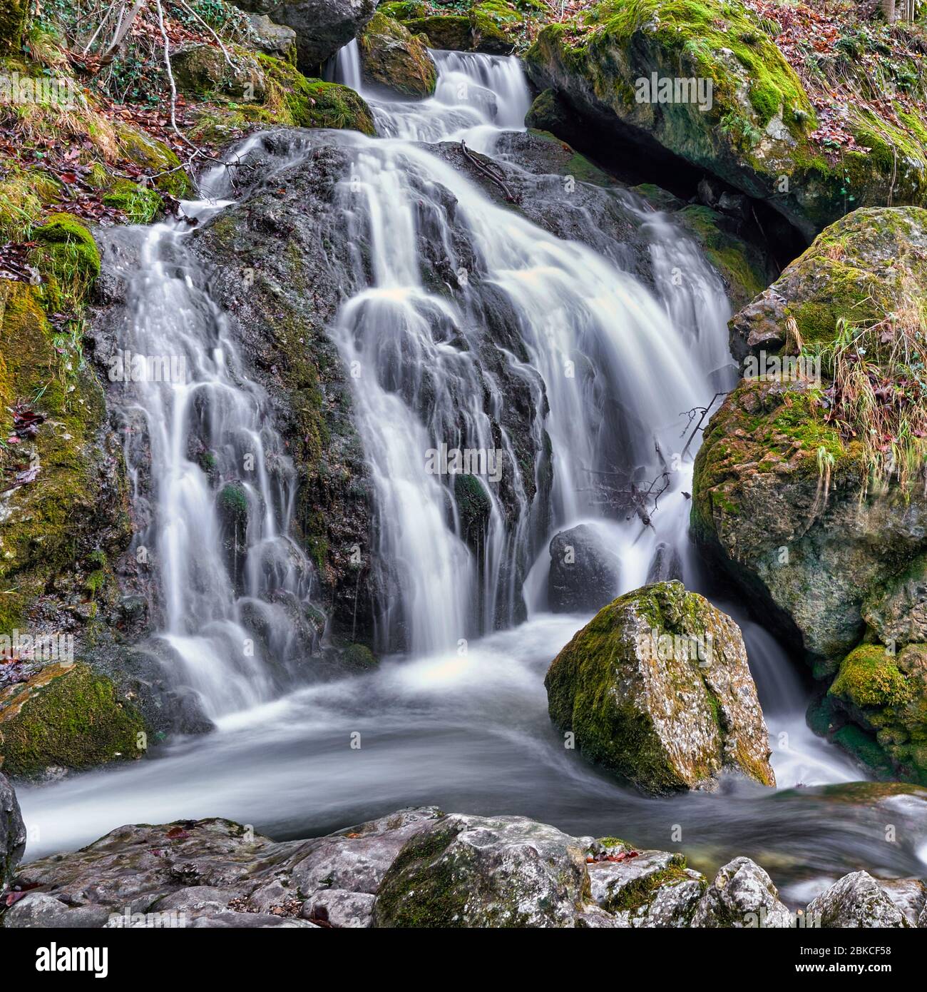Mary Falls waterfall Stock Photo - Alamy