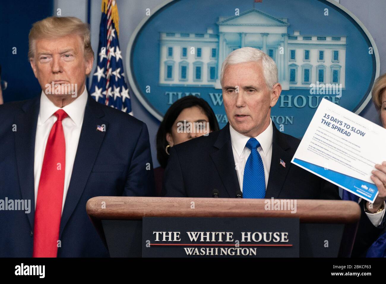 President Donald J. Trump, alongside Vice President Mike Pence ...