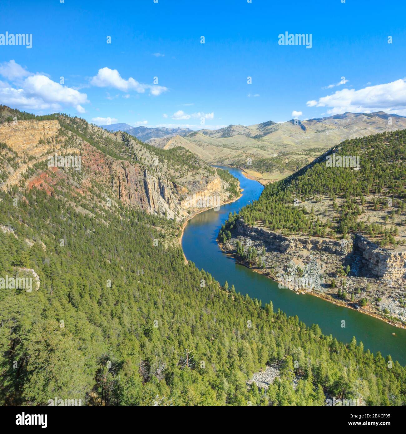 missouri river in a canyon below hauser dam near helena, montana Stock ...