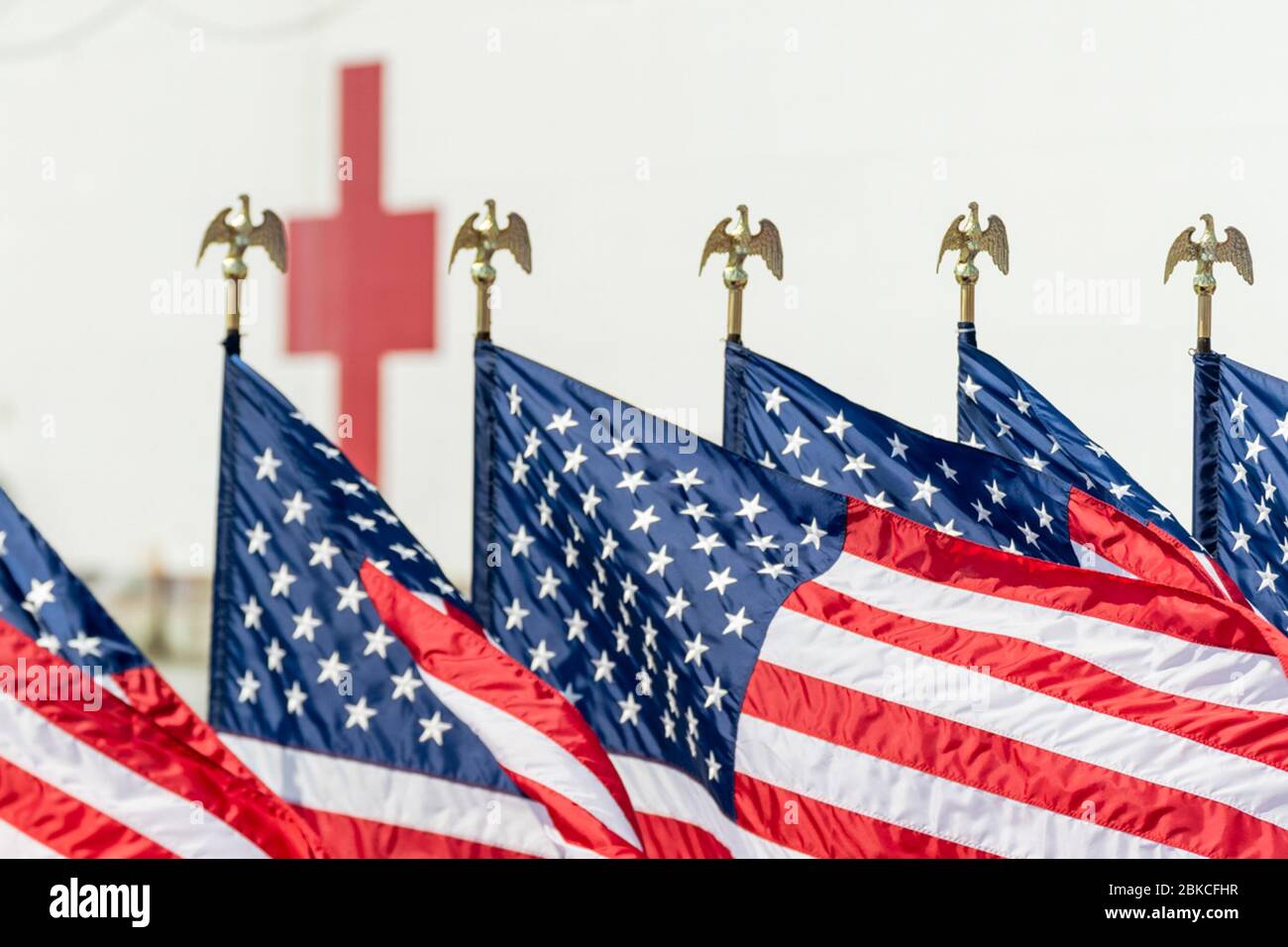 On March 28, 2020, flags were presented as part of the send-off ...