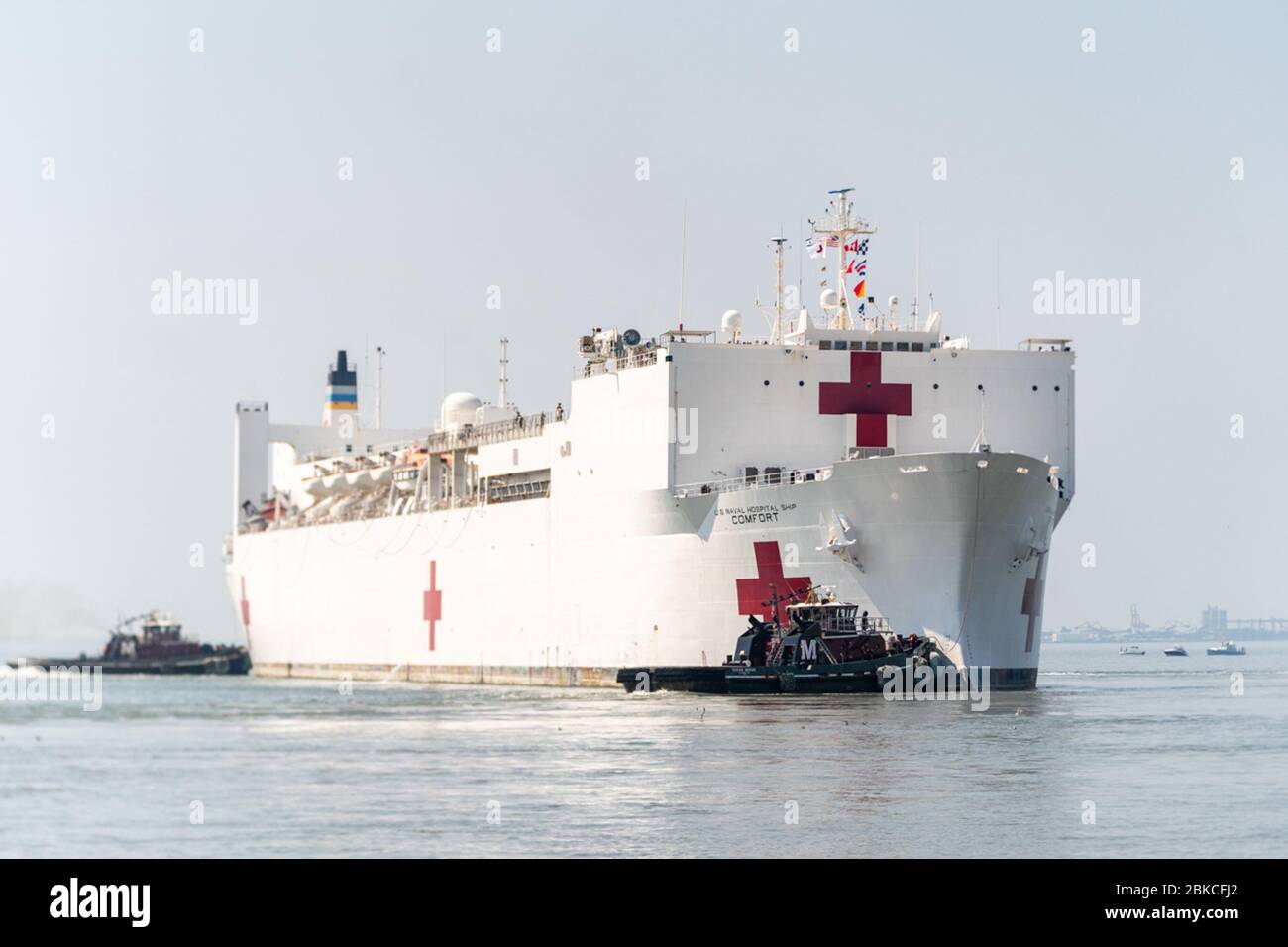 On March 28, 2020, the U.S. Navy hospital ship USNS Comfort departed ...