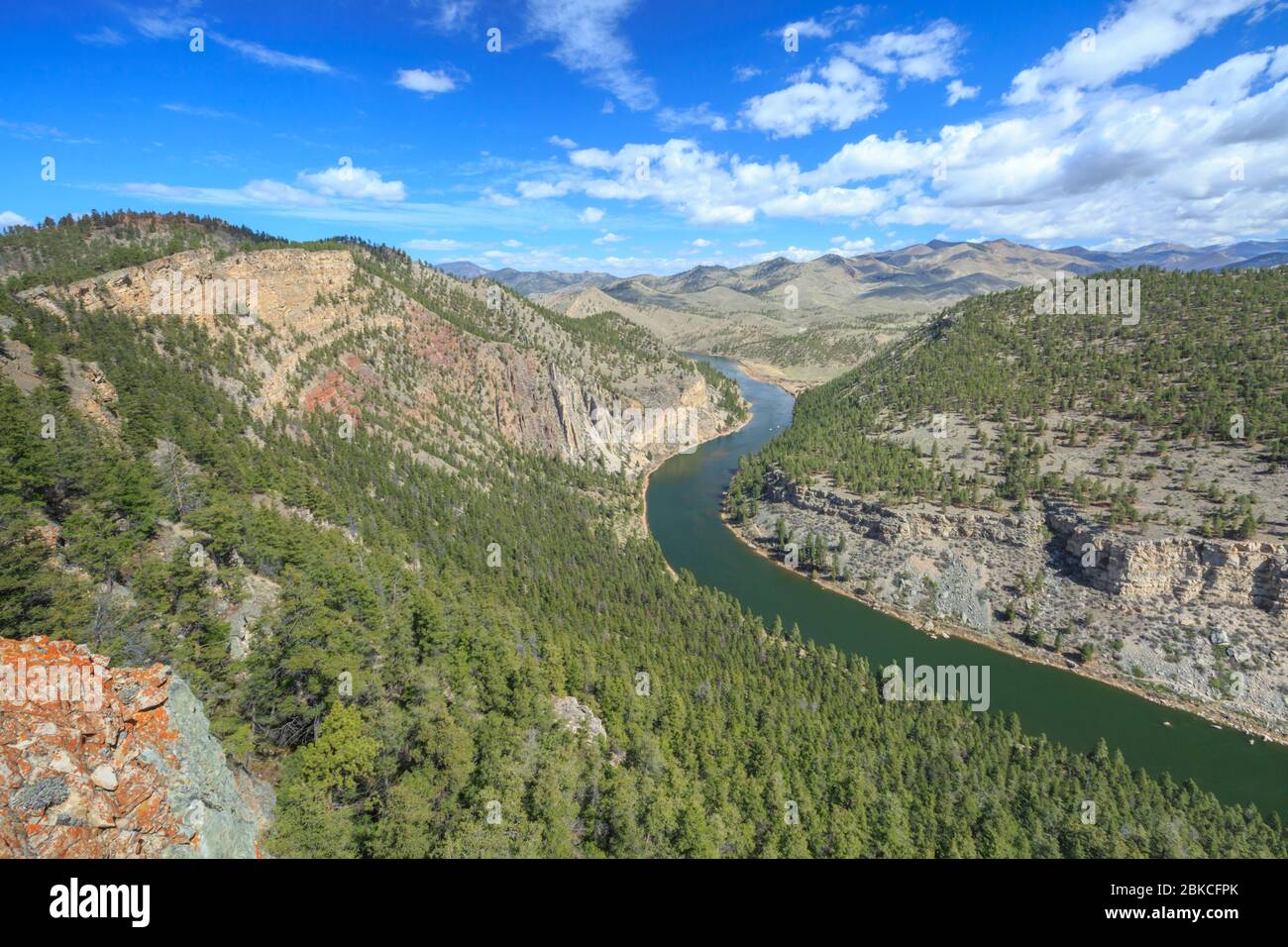 missouri river in a canyon below hauser dam near helena, montana Stock ...