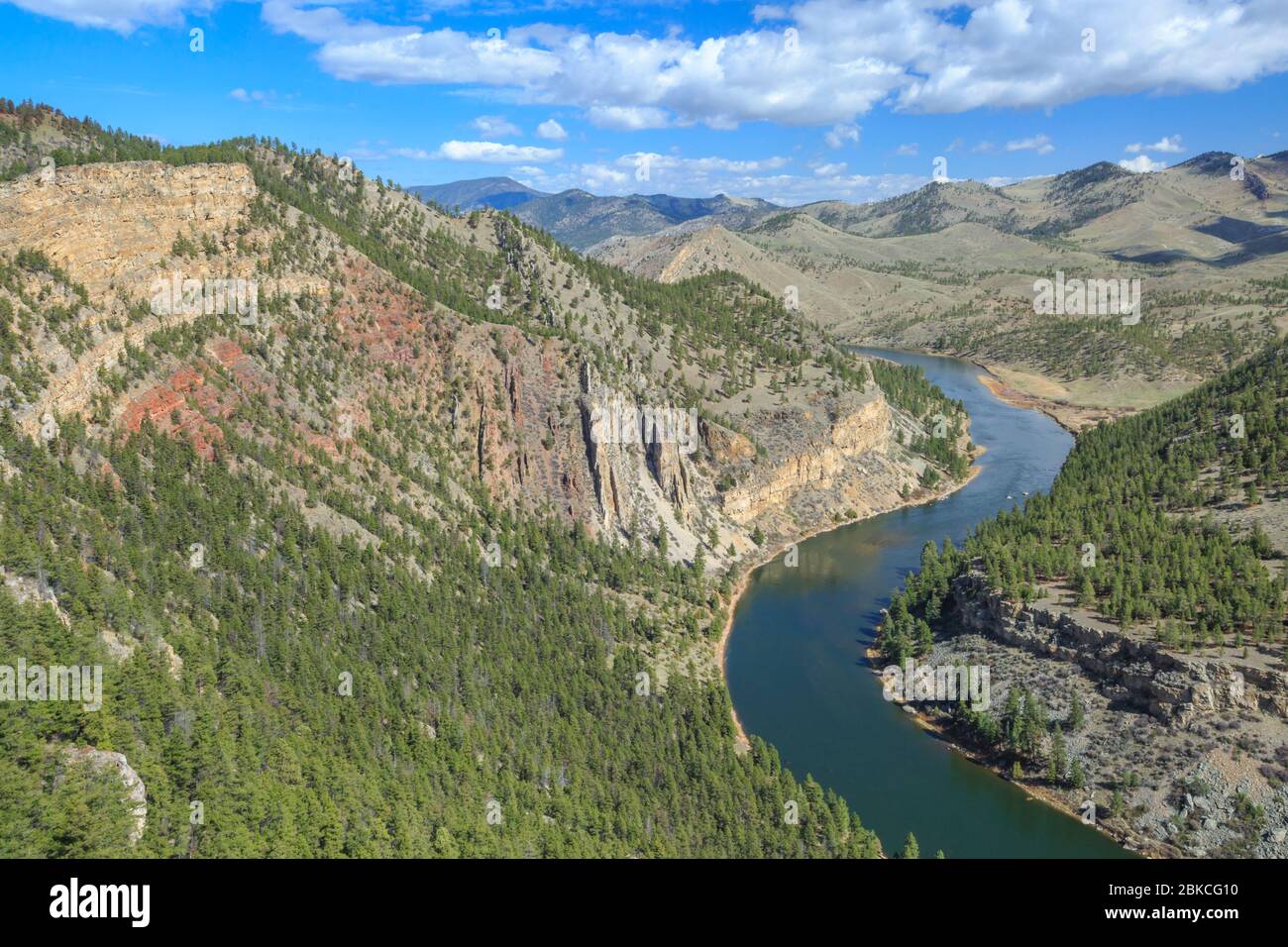 missouri river in a canyon below hauser dam near helena, montana Stock ...
