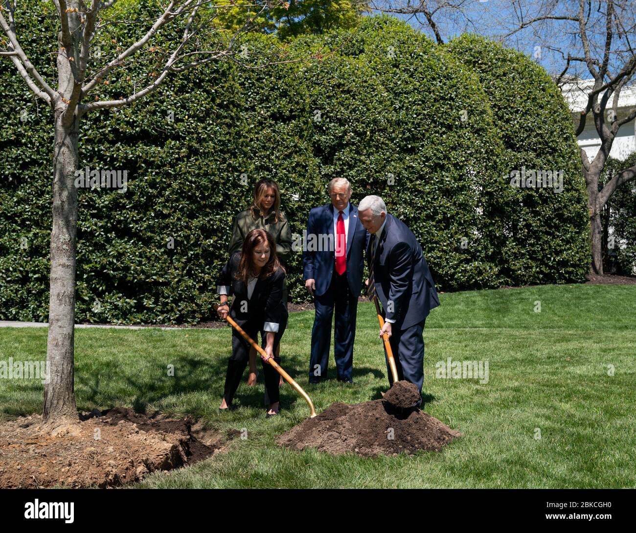 On April 22, 2020, President Donald J. Trump, First Lady Melania Trump ...