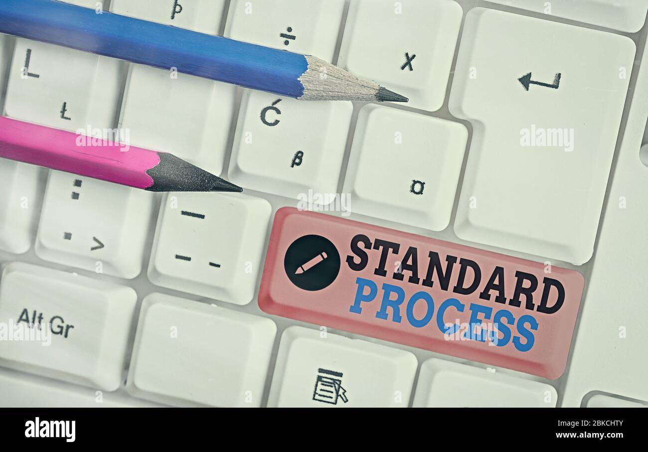 Handwriting text writing Standard Process. Conceptual photo rules made ...