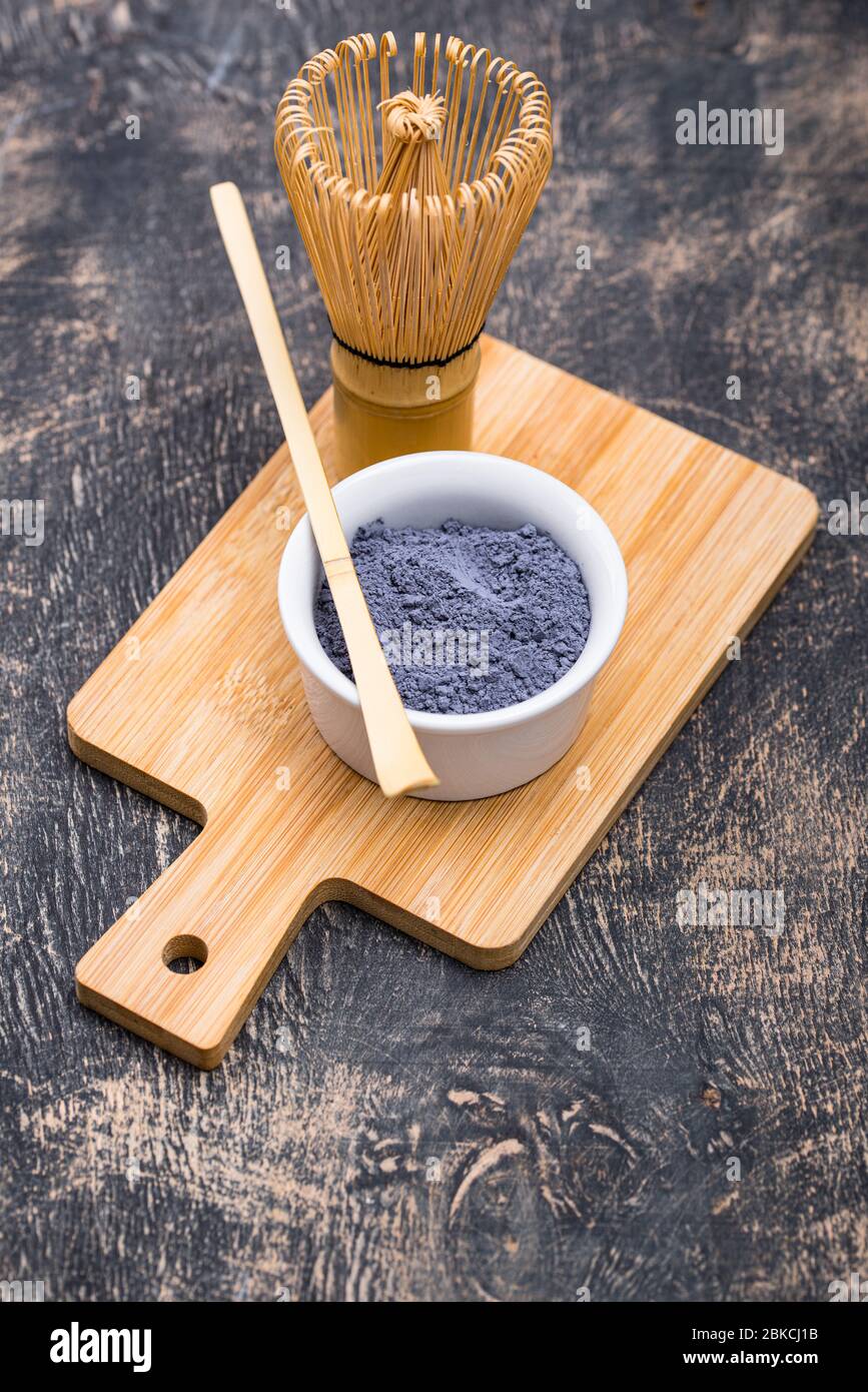 Blue matcha powder from Butterfly pea Stock Photo - Alamy