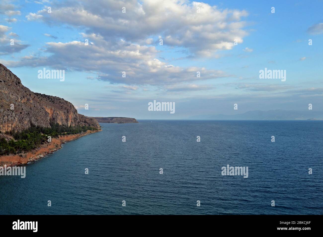 View of Argolic gulf from Nafplio Stock Photo - Alamy