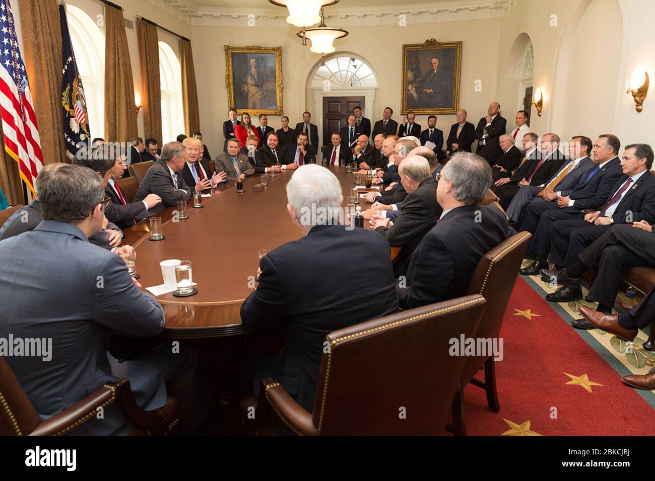 On March 23, 2017, President Donald J. Trump meets with the House ...