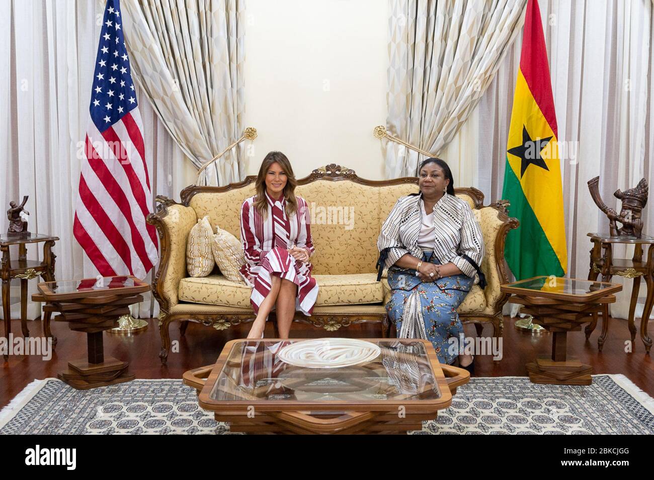 On October 2, 2018, First Lady Melania Trump participated in a welcome ...