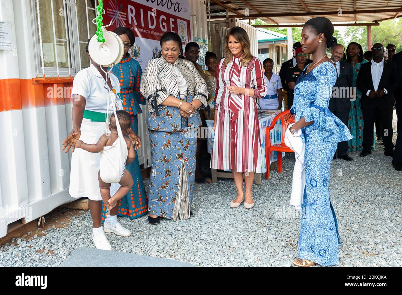 First Lady Melania Trump and Rebecca Akufo-Addo, First Lady of Ghana ...