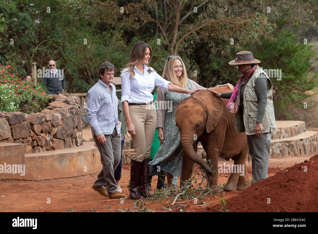 First Lady Melania Trump visited the Sheldrick Elephant Orphanage in ...