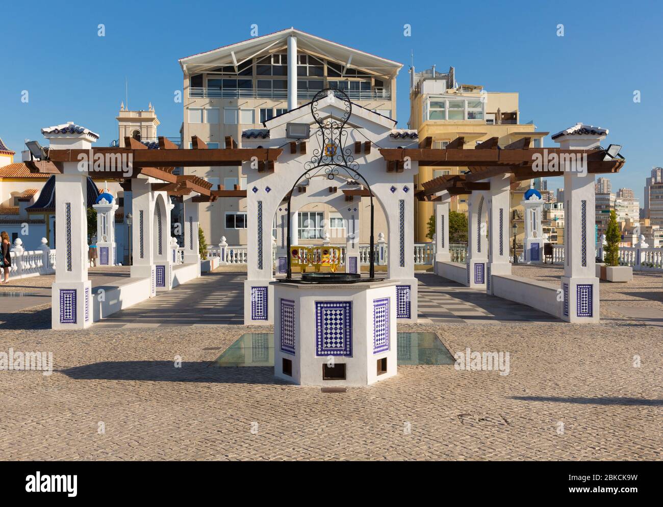 Benidorm Spain Plaza Santa Ana viewpoint in the old town Stock Photo ...