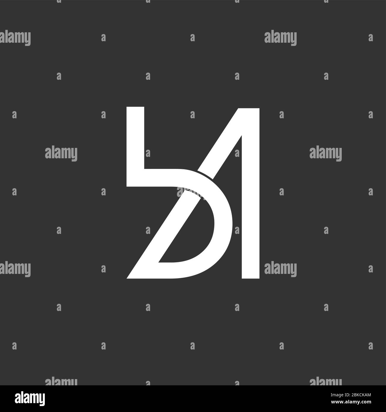 letter ba simple geometric line logo vector Stock Vector Image & Art ...